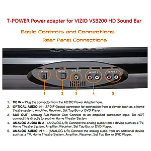 T Power 24V Charger for with Vizio Soundbar VSB200 VSB205 VSB210 VSB211 PN: 90012422801 Speaker and EcoTech Marin VorTech QuietDrive MP10 MP40QD MP40 Quietdrive Pump Ac Dc Adapter Power Supply
