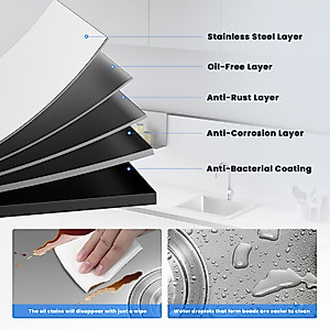 POPFLY 25×22 Inch Drop in Single Bowl Kitchen Sink, Overmount 304 Stainless Steel Sink,18 Gauge Handmade Outdoor Topmount Sink, Brushed