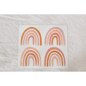 Modern Maxwell Wall Art Decals for Girls Nursery, Bedroom, Living Room “Rainbow Boho” Dot Room Sticker 32 Pieces