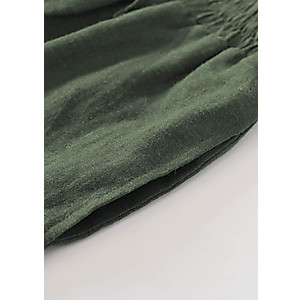 Weintee Women's Wide Leg Linen Pants with Pockets 2X Olive