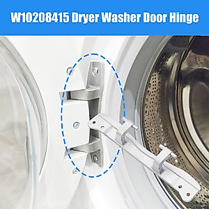 FBULWSEC W10208415 Washing Machine Hinge for Whirlpool Washer Door Hinge 1872427 AH3407069 EA3407069 PS3407069