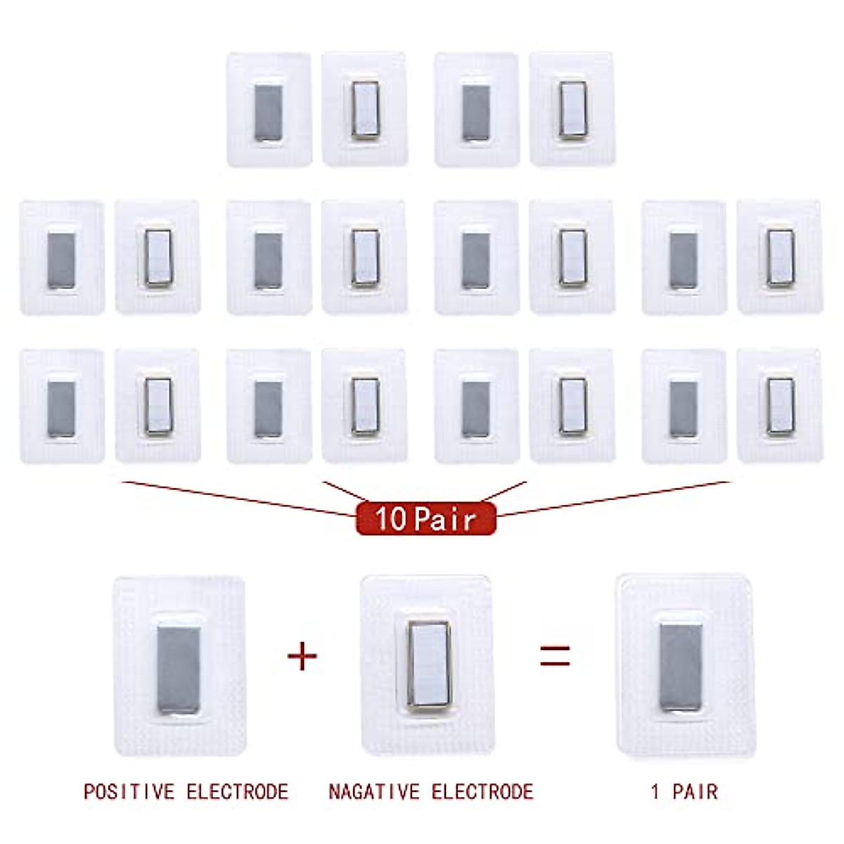 SEMINI Hidden Sew Magnetic Snap Invisible Hidden Sew in PVC Hidden Purse Closure for Fastener Handbag Cloth Clasp DIY Craft Sewing Tools (A056 20x10mm)