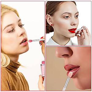 30 Pcs Silicone Lip Brush with Cover Lipstick Applicator Brushes Silicone Lipstick Brush Reusable Lip Applicator Silicone Makeup Applicator Lip Makeup Brush for Applying Cream or Eyeshadow, 3 Colors