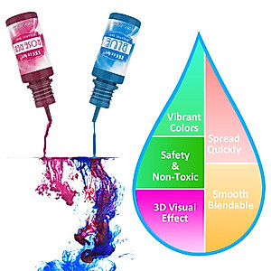 Alcohol Ink Set - 26 Bottles Vibrant Colors Alcohol Inks, High Concentrated Resin Ink, 10 Colors Metallic Alcohol Pigment Resin, Alcohol Based Ink for Epoxy Resin, Fluid Art Painting, Glass - 0.35oz