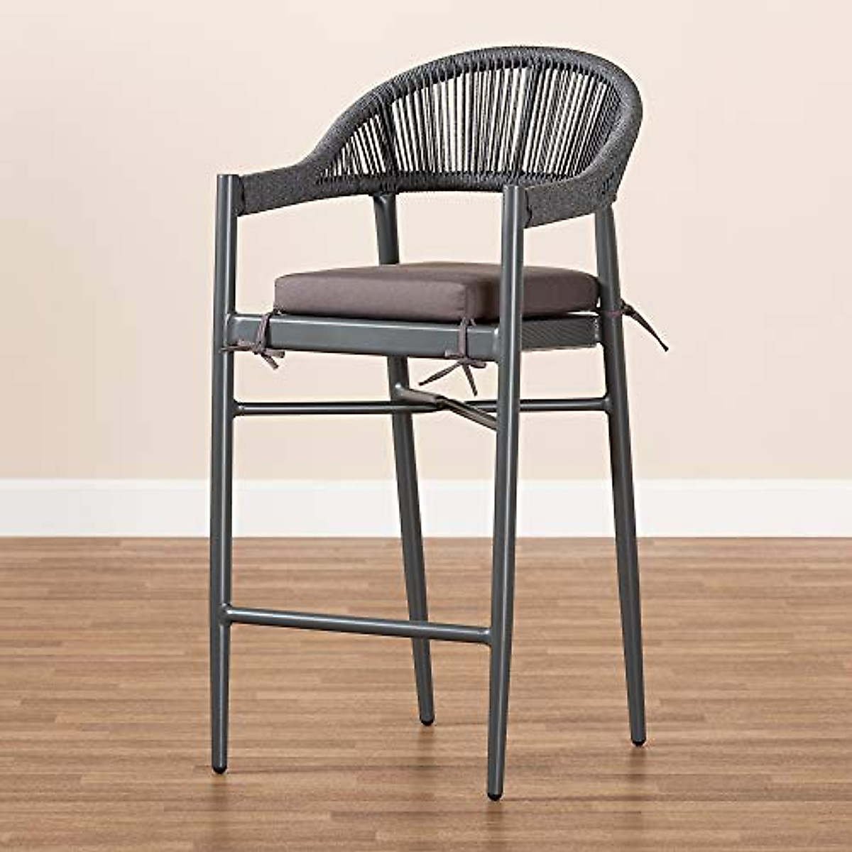 Baxton Studio Bar Stools, Grey