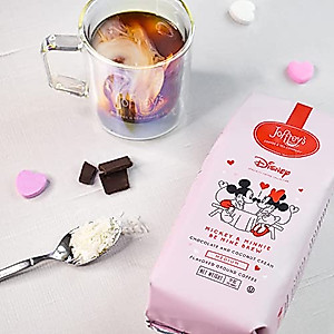 Joffrey's Coffee - Disney Mickey & Minnie Be Mine Brew, Disney Specialty Coffee Collection, Medium Roast, Arabica Beans, Chocolate & Coconut Cream Flavor, Brew or French Press (Ground, 11 oz)