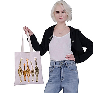 G2TUP Giraffe Tote Bag Giraffe Lovers Reusable Grocery Bag Giraffe Animal Birthday Gift (Giraffe Tote Bag)