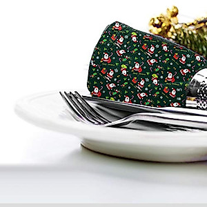 PHEZEN 10 Pieces Christmas Cotton Fabric Bundles, Sewing Square Fabric Scraps Quilting Fabric Squares Assorted Christmas Patterns Cotton Patchwork for DIY Craft Christmas Party Supplies, 25 x 25 cm