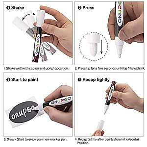 ONUPGO Chalkboard Labels-180pcs Waterproof Reusable Blackboard Stickers with 1 Liquid Chalk Marker for Mason Jars, Parties Decoration, Craft Rooms, Weddings, Storage, Organize Your Home & Kitchen