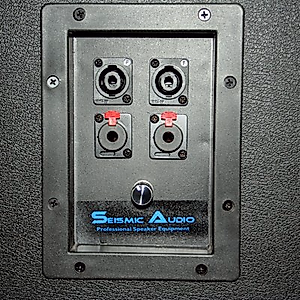 Seismic Audio - 410 Bass Guitar Speaker Cabinet with Horn and Volume Control PA DJ 400 Watts 4x10 4 10