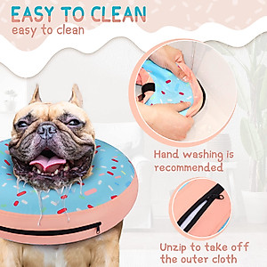 Supet Inflatable Dog Cone Collar Alternative After Surgery, Dog Neck Donut Collar Recovery E Collar for Post Surgery, Soft Dog Cone for Small Medium Puppies Cats