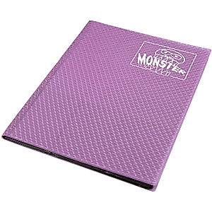 Monster Binder- 9 Pocket Side Loading Trading Card Album -Holofoil Purple - Holds 360 Standard Size TCGs - Compatible with Yugioh, Magic The Gathering, Pokémon and Sports Cards - Safe & Secure Storage