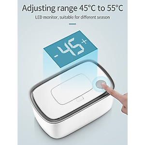 Baby Wipe Warmer and Baby Wet Wipes Dispenser, Diaper Wipe Warmer with Large Capacity, Quick Heating System, LED Display for Accurate Temperature Setting