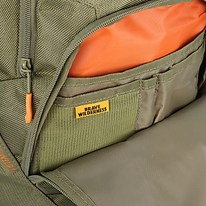 Brave Wilderness Durable Outdoor Capable Backpack made with a Ballistic Nylon Shell and Six Pockets by Coyote Peterson (Olive)