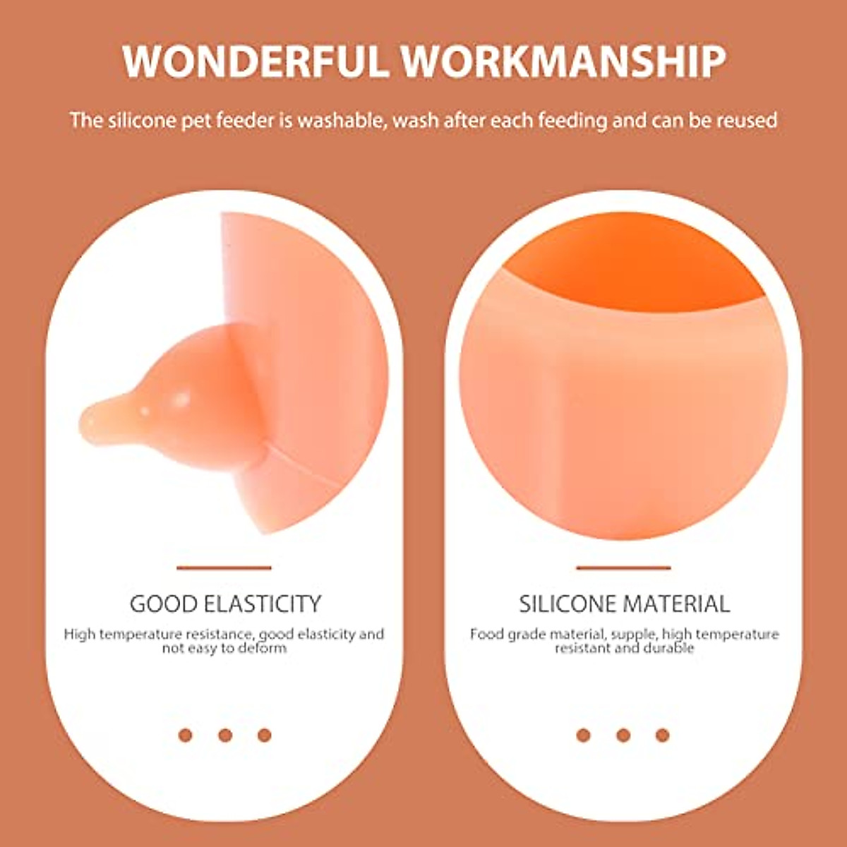 ULTECHNOVO Silicone Puppy Nipple Milk Feeder 4 Nipples Feeder, Pet Nursing Feeding Station for Puppies Kitten