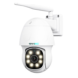 SV3C 5MP PTZ IP Camera Outdoor, Pan Tilt Security Cameras with Dual Band 2.4G 5G WiFi, Auto Tracking, Floodlight Color Night Vision, Human Detect, Onvif, RTSP Browser View, 2-way Audio, SD Card Record
