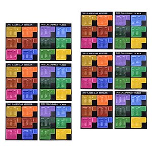 Kisangel 12 Sheets 2023 Calendar Stickers Self Adhesive Labels Sticker Monthly Calendar Tabs Monthly Adhesive Tabs for Bullet Notebook Journal Planner