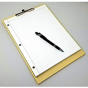 Organic Chemistry Notepad Hexagon Graph Paper Notebook, 200 pages (100 sheets), 1/4-inch Side Hexagons by Hexapad