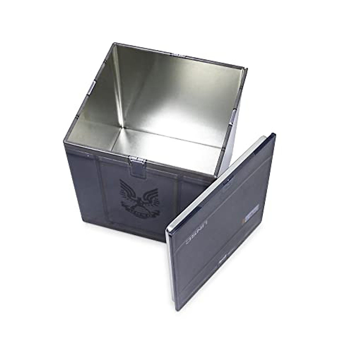 Halo UNSC Ammo Crate 4-Inch Tin Storage Box Cube Organizer with Lid | Basket Container, Cubby Cube Closet Organizer, Home Decor Playroom Accessories | Video Game Toys, Gifts And Collectibles