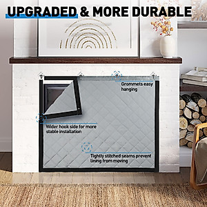 HOMWMPA Fireplace Cover, Fireplace Draft Stopper Stops Cold Air Heat Loss for Winter Summer, Indoor Fireplace Blanket for Insulation, Save Energy, 45" W x 34" H