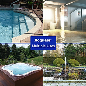 Acquaer 1/2 HP Automatic Sump Pump, 2450 GPH Submersible Water Pump with 3/4”Garden Hose Check Valve Adapter and 19ft Cord, Thermoplastic Utility Transfer Pump for Flooded Basement Pools Tub Draining