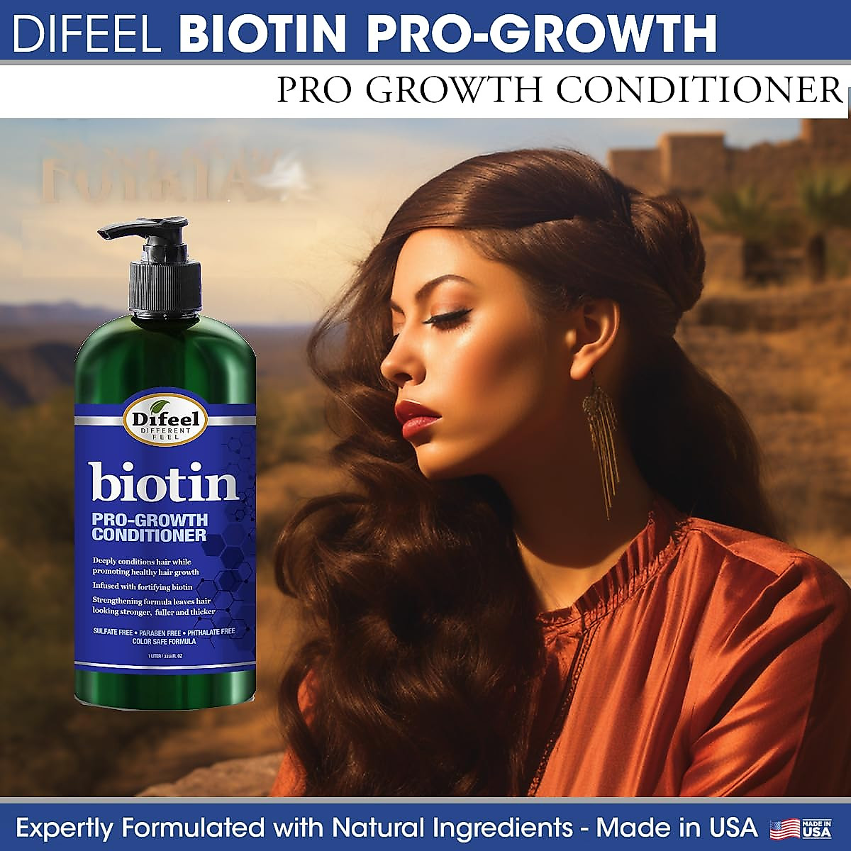 Difeel Pro-Growth Biotin Conditioner for Hair Growth 33.8 oz. - Conditioner for Thin Hair