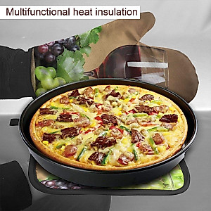 Grape Wine Red and White Oven Mitts and Pot Holders Sets,Heat Resistant Non-Slip Cooking Gloves with Cotton Lining for Kitchen Baking Grilling BBQ