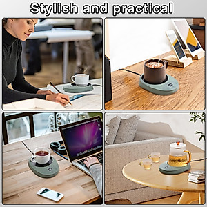 Oroton Mug Warmer for Coffee and Tea, Auto Shut Off,4.3 Inch Large Heated Plate,8 Temperature Settings, 1-8 Hour Timer Settings, Smart Coffee Warmer Plate Milk Tea Water(Green)