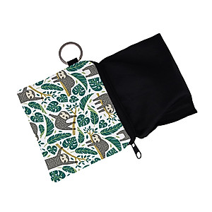 Cute Animal Sloth Coin Purses Water Resistant Mini Wallet Change Holders Credit Cards Key Storage Bag Coin Pouch(2Packs)