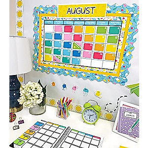 Carson Dellosa Happy Place Classroom Bright Classroom Decor Bundle, Classroom Calendar & Welcome Bulletin Board, Bulletin Board Letters, Classroom Decor Set, Motivational Poster Set (706 pc)