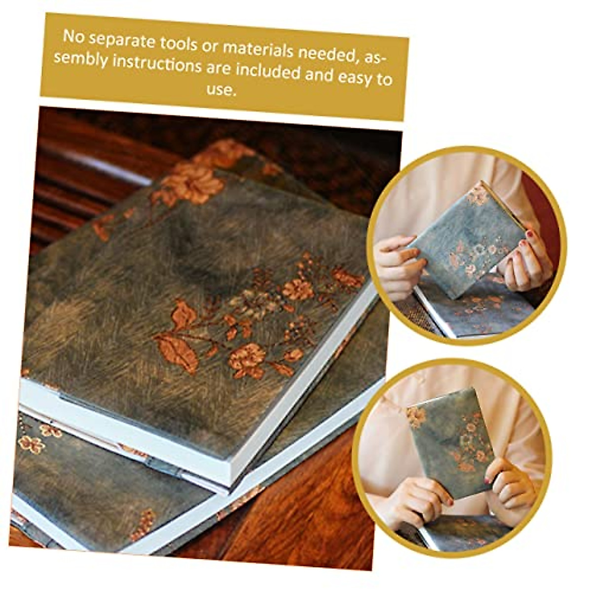 NUSITOU 2pcs Classroom Scrapbook Adjustable Protector Protection Notebook for Cover Reusable Practical Printing Decorative Cloth Paperback Print Planner Covers Anti-wear Journal A Floral