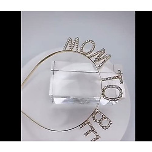 Mom To Be Headband for Women Baby Shower Decoration Party Favors Gift Sits (white)