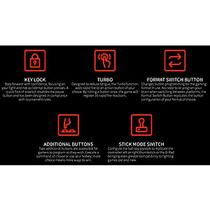 Mad Catz The Authentic EGO Arcade Fight Stick for PS4, Xbox One, Nintendo Switch and PC (Windows Direct and X-Input),Black