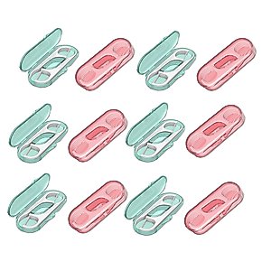 High Toughness Professional Toothpicks Sticks Dental Floss Picks 120 Picks Threader Flosser with 12 Storage Cases, flossing for Family,Hotel,Travel