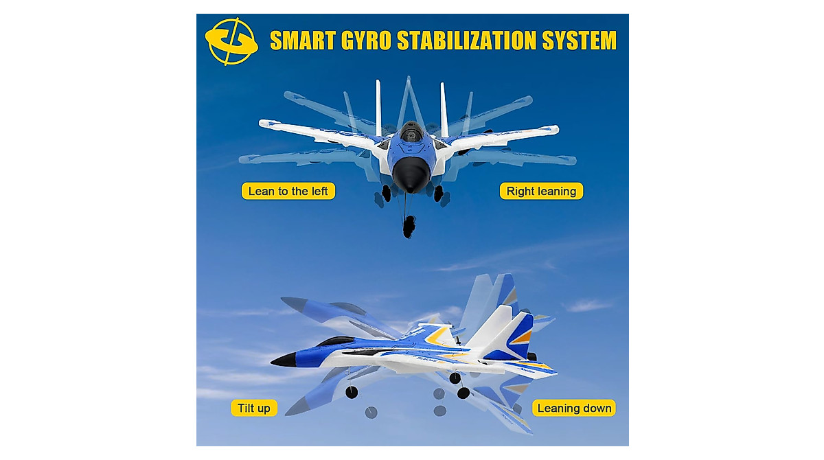 Fistone F-22 RC Plane - Easy Fly for Beginners & Kids with LED