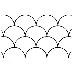 Quilting Creations Clam Shell Background Quilt Stencil