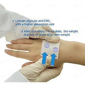 Algitocare Ag Silver Calcium Alginate Wound Dressing - 4"x4"(Pack of 10) with 2"x2"(Pack of 10)