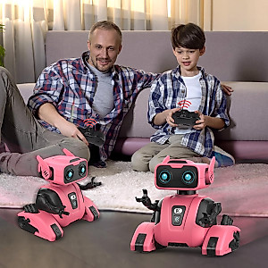 KaeKid Robot Toys for Girls, 2.4Ghz Remote Control Robot Toy, RC Robots for Kids with LED Eyes, Flexible Head & Arms, Dance & Sound, Gifts for Boys Girls Ages 3 4 5 6 7 8 Years