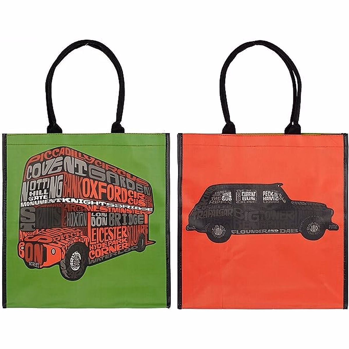 Premier Life Store London Souvenir Routemaster Red Bus & Black Cab Shopping Bag UK Britain England Gift