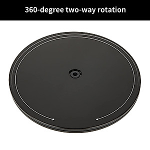 4PCS Lazy Susan Organizer 9 Inch Lazy Susan Plastic Kitchen Organization Turntable Organizer Black Lazy Susan Turntable for Cabinet, Cake,Countertop, Painting, TV, Display (50-lb Load Capacity)