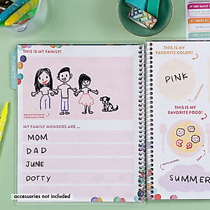 7" x 9" 2nd Edition Erin Condren Kids Planner & Activity Book - Dreaming Has No Limits. 12 - Month Undated Planner with Dividers and Activity Sheets and Stickers.