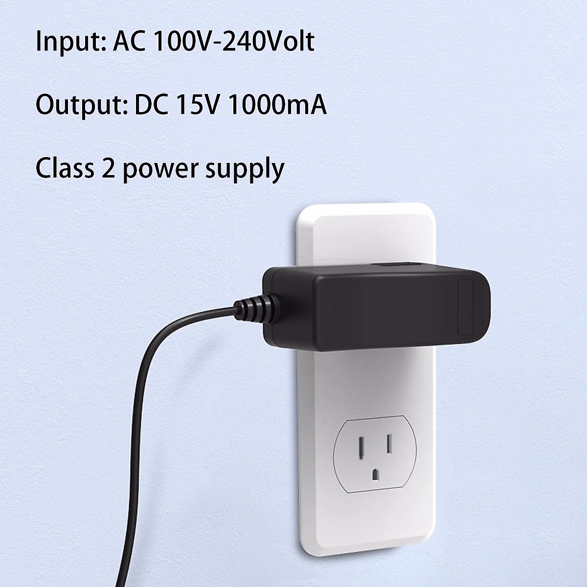 15V 1A Car Jump Starter Charger Compatible with Peak 450A 500A 600A 800A 1000A Peak Schumacher TACKLIFE T6 DBPOWER DJS50 GOOLOO Portable Car Jump Starter Charger Power Cord