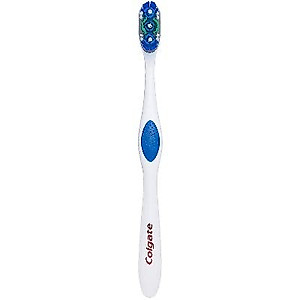 Colgate 360 Whole Mouth Toothbrush, Adult Soft Toothbrush With Tapered Bristles, Features Tongue Cleaner and Ergonomic Handle, Helps Whiten Teeth and Removes Bacteria, 4 Pack