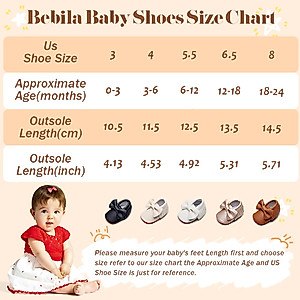 Bebila Double Bow Fringe Baby Moccasins - Soft Sole Baby Shoes Girls Toddler Crib Flats