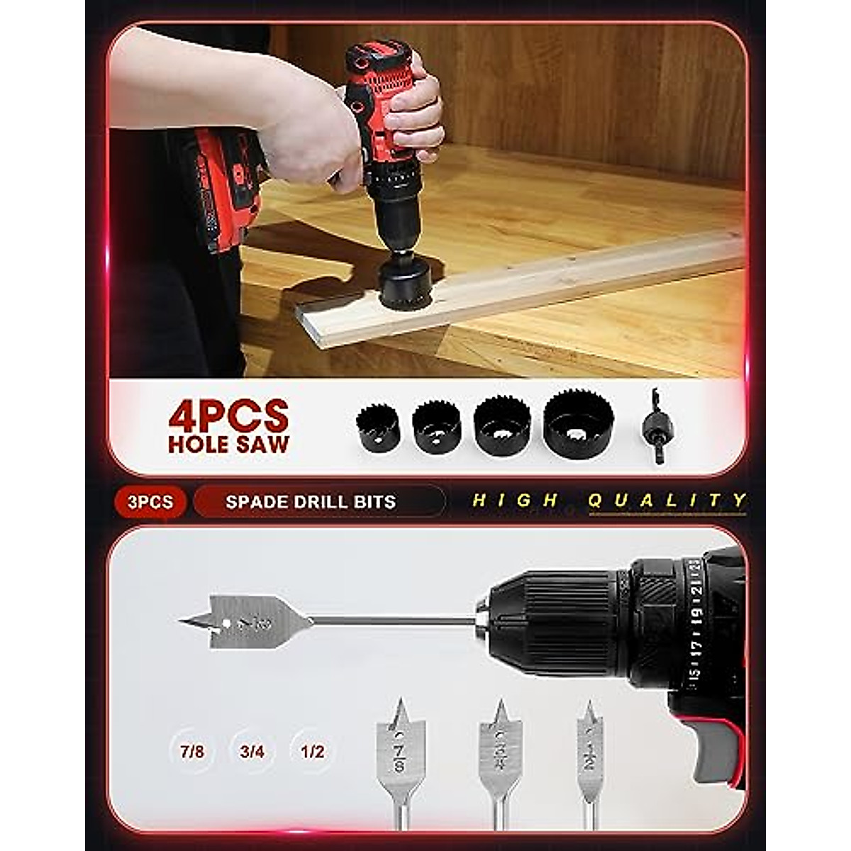 KingTool Drill Bit Set - 418 PCS Drill Bits, Drill Set & Drill Bit for Wood, Metal, Masonry, Cement, Screwdriver Bit Set Combo Kit Perfect for DIY Projects and Home Repairs