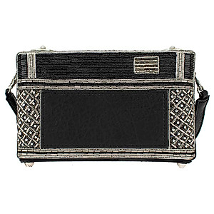 Mary Frances Picture That Beaded Crossbody Handbag, Black
