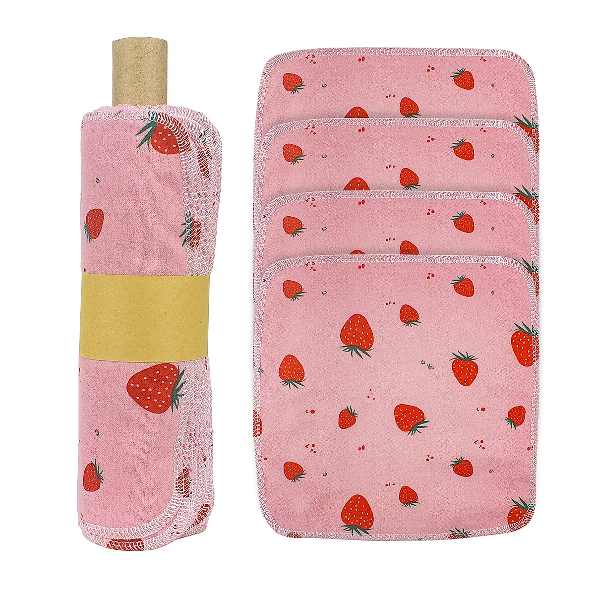 Kumebon Reusable Paper Towels Washable Roll - 25 Pack 100% Cotton Prints Cloth Paper Towels for Kitchen Paperless Paper Towels Napkins Zero Waste Products Alternative Paper Towel Alternative