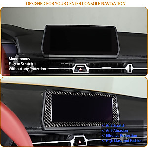Soft Carbon Fiber GPS Screen Frame Fit for Toyota Supra GR A90 A91 MK5 2019-2024 Navigation Screen Trim Sticker, Center Display Frame Trim Cover Decoration, 1 PCS (Black)