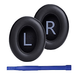 Replacement Ear Pads Protein PU Leather Ear Cushion Compatible with Bose Noise Cancelling Headphones 700 (Black)