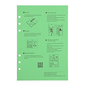 A5 Smart Waterproof Notebook Loose-Leaf Journal Erasable Notebook Mori Rock Paper Repeat Portable Unisex Notebook Includes Special Erasable Pen